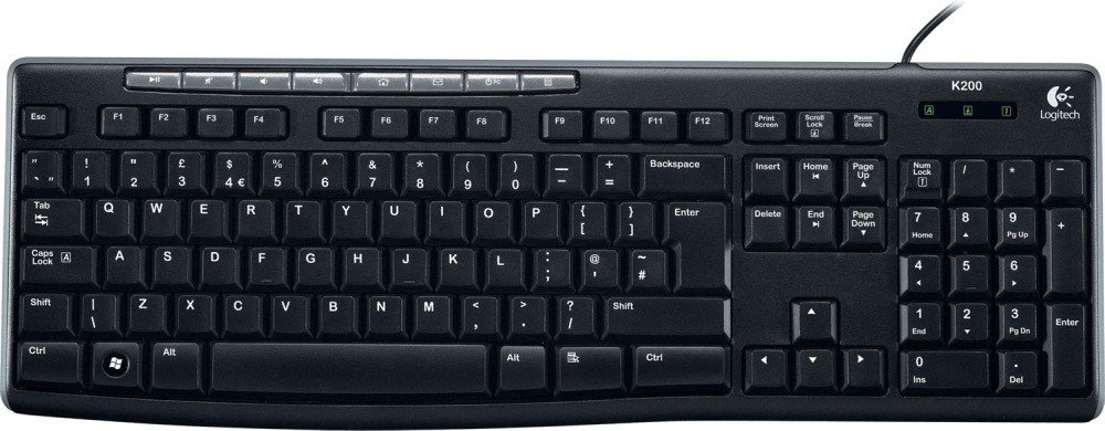 Купити Клавіатура Logitech Media Keyboard K200 Rus ціна в Києві