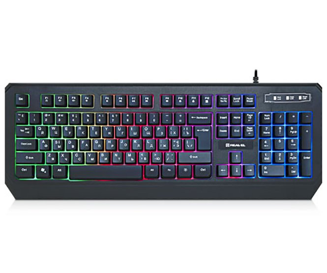 Купить Клавиатура REAL-EL Comfort 7001 Backlit Black - цена в Харькове ...