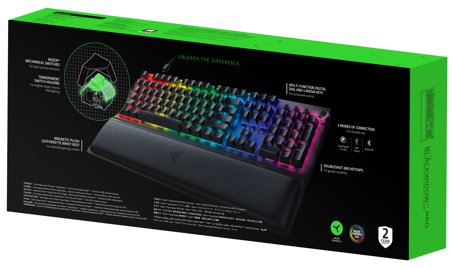 Купить keyboard Razer BlackWidow V3 Pro RGB Razer Green (RZ03-03530100 ...