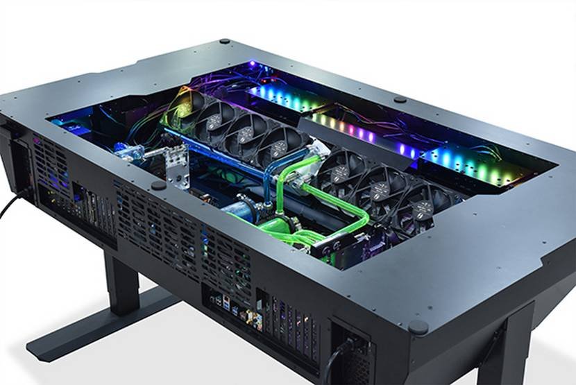 Игровой стол Lian Li DK04-FX Gaming Desk (G99.DK04FX.02EU) Black купить ...