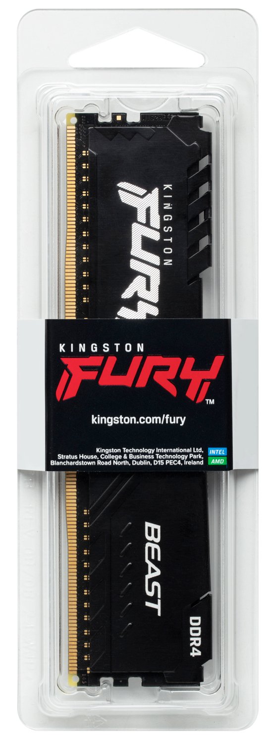 ОЗУ Kingston DDR4 16GB 2666Mhz FURY Beast Black (KF426C16BB1/16) з ...