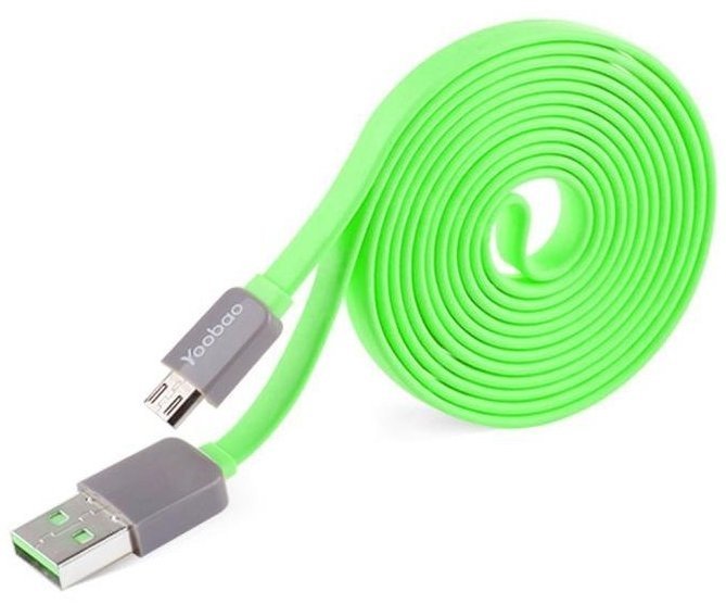 Купить USB Кабель Yoobao Colorful YB-405 Micro USB 0.8m Green - цена в ...