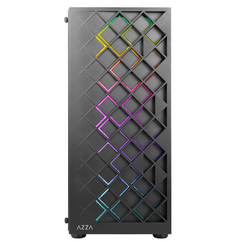 Корпус AZZA Spectra ARGB Tempered Glass без БП (CSAZ-280B) Black купить с проверкой ...