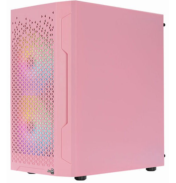 Корпус Aerocool Trinity Mini FRGB Tempered Glass без БП Pink купить с ...