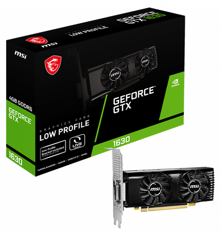 Продати Відеокарта MSI GeForce GTX 1630 LP 4096MB (GTX 1630 4GT LP) за ...