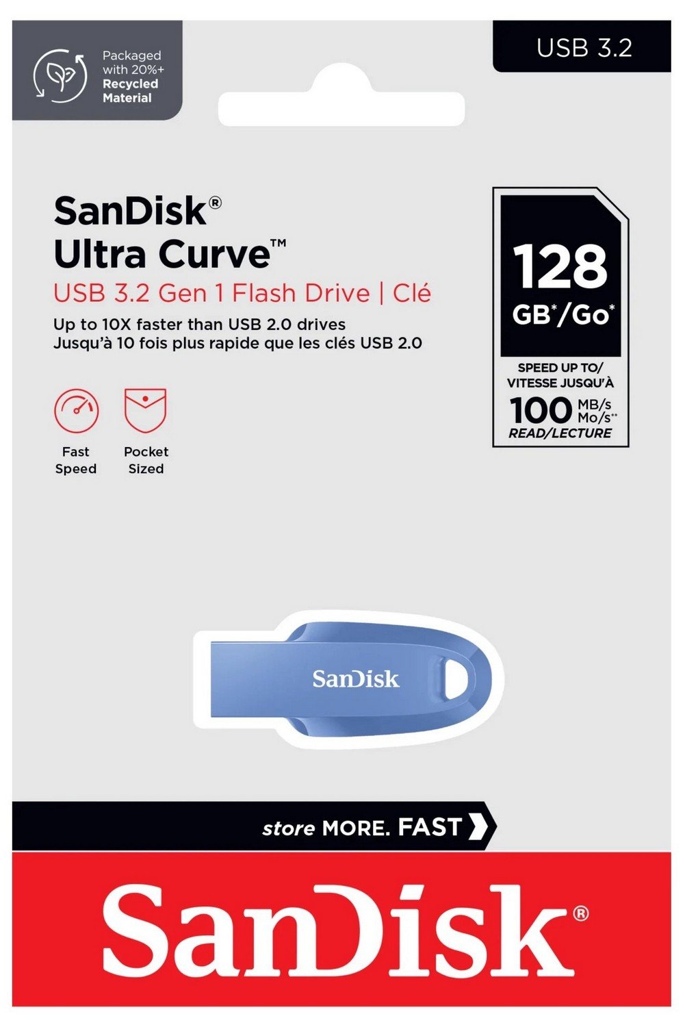 Купить SanDisk Ultra Curve 128GB USB 3.2 Gen 1 (SDCZ550-128G-G46): цена ...