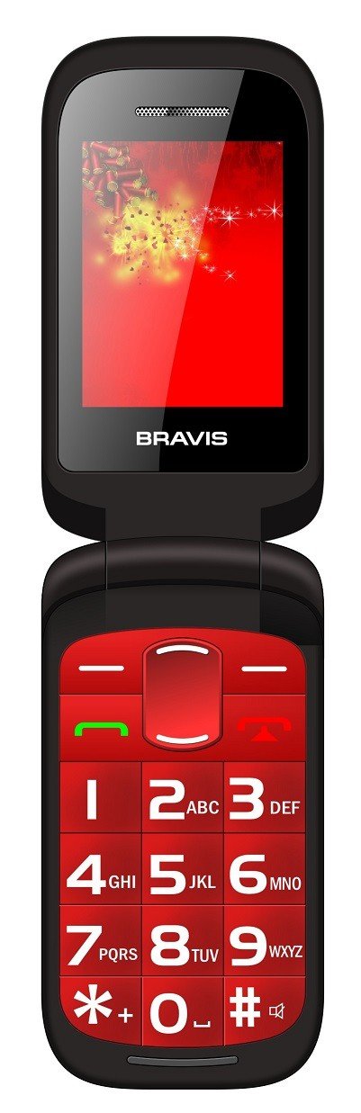 Купити Мобільний телефон Bravis Clamp Red - ціна в Києві, Львові ...
