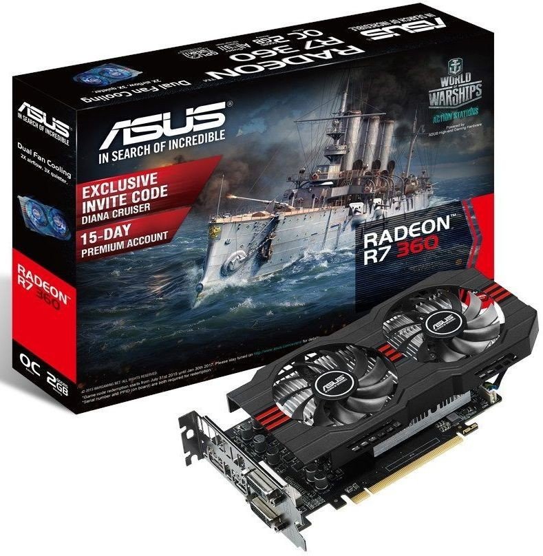 Продать Видеокарта Asus Radeon R7 360 OC 2048MB (R7360-OC-2GD5-V2) по ...