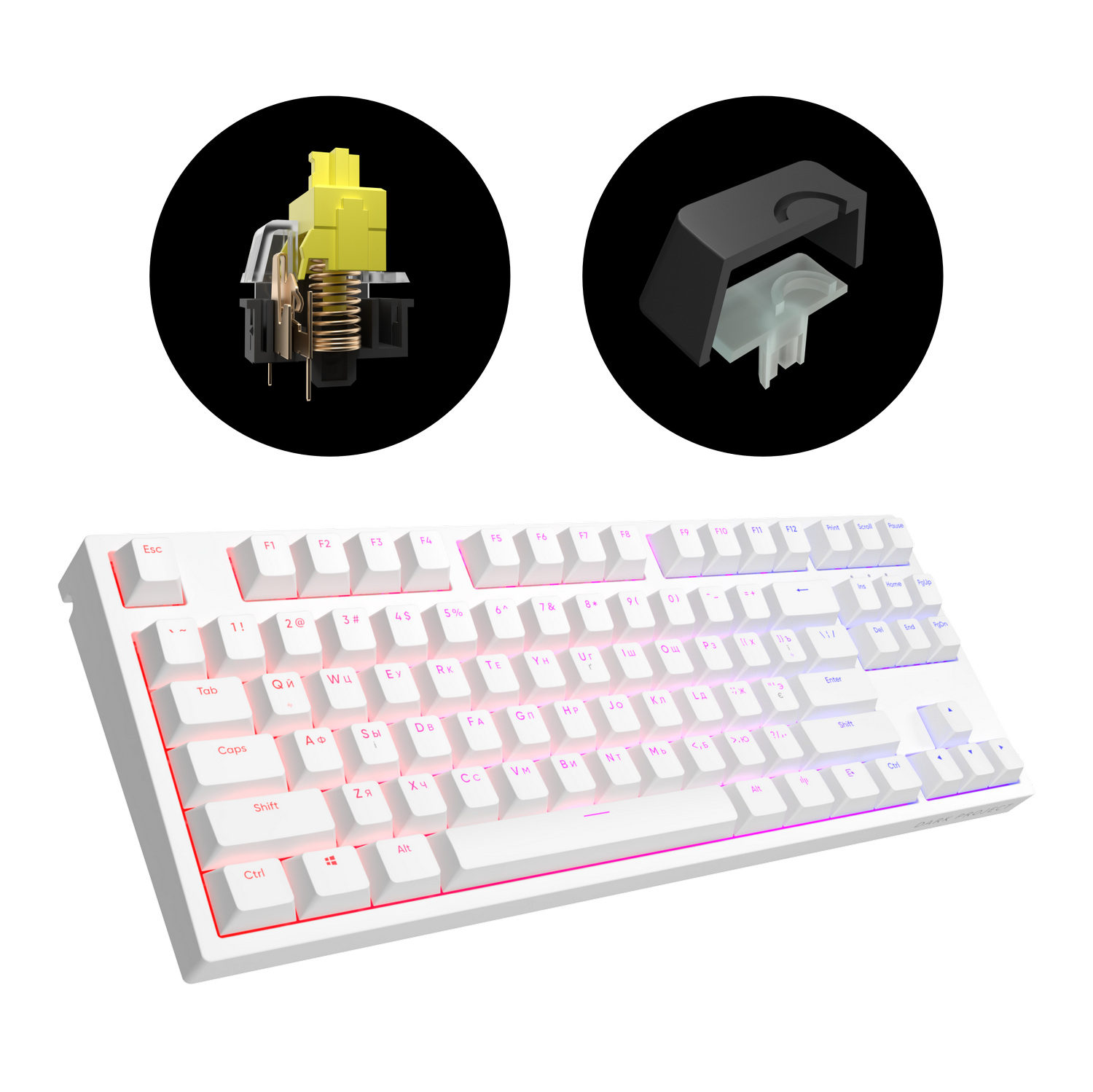 Клавиатура Dark Project One KD87A PBT Mechanical Gateron Yellow (DPO-KD ...