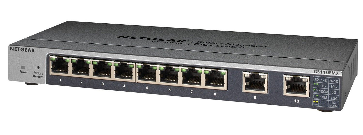 Купить Сетевой коммутатор NETGEAR GS110EMX (GS110EMX-100PES) - цена в ...