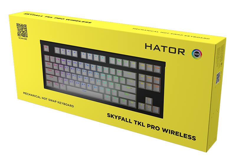 Клавіатура HATOR Skyfall TKL PRO Wireless Kailh BOX Red (HTK-669) Lilac ...