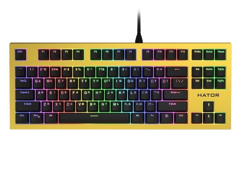 Клавіатура HATOR Skyfall TKL PRO Kailh BOX Red (HTK-657) Yellow купити ...