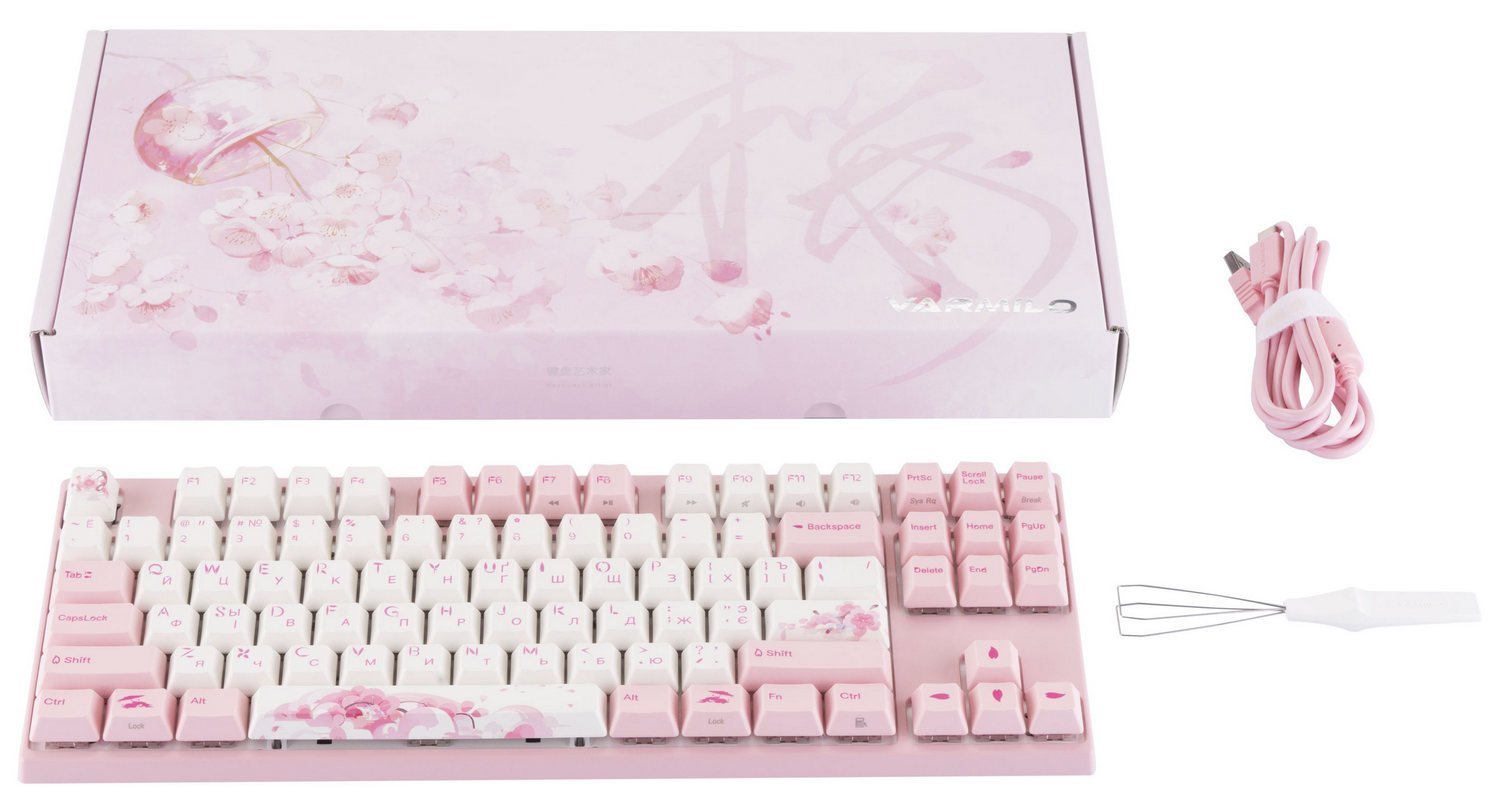 Клавиатура Varmilo VEA87 Sakura R2 EC Sakura V2 (A33A027A9A3A17A024 ...
