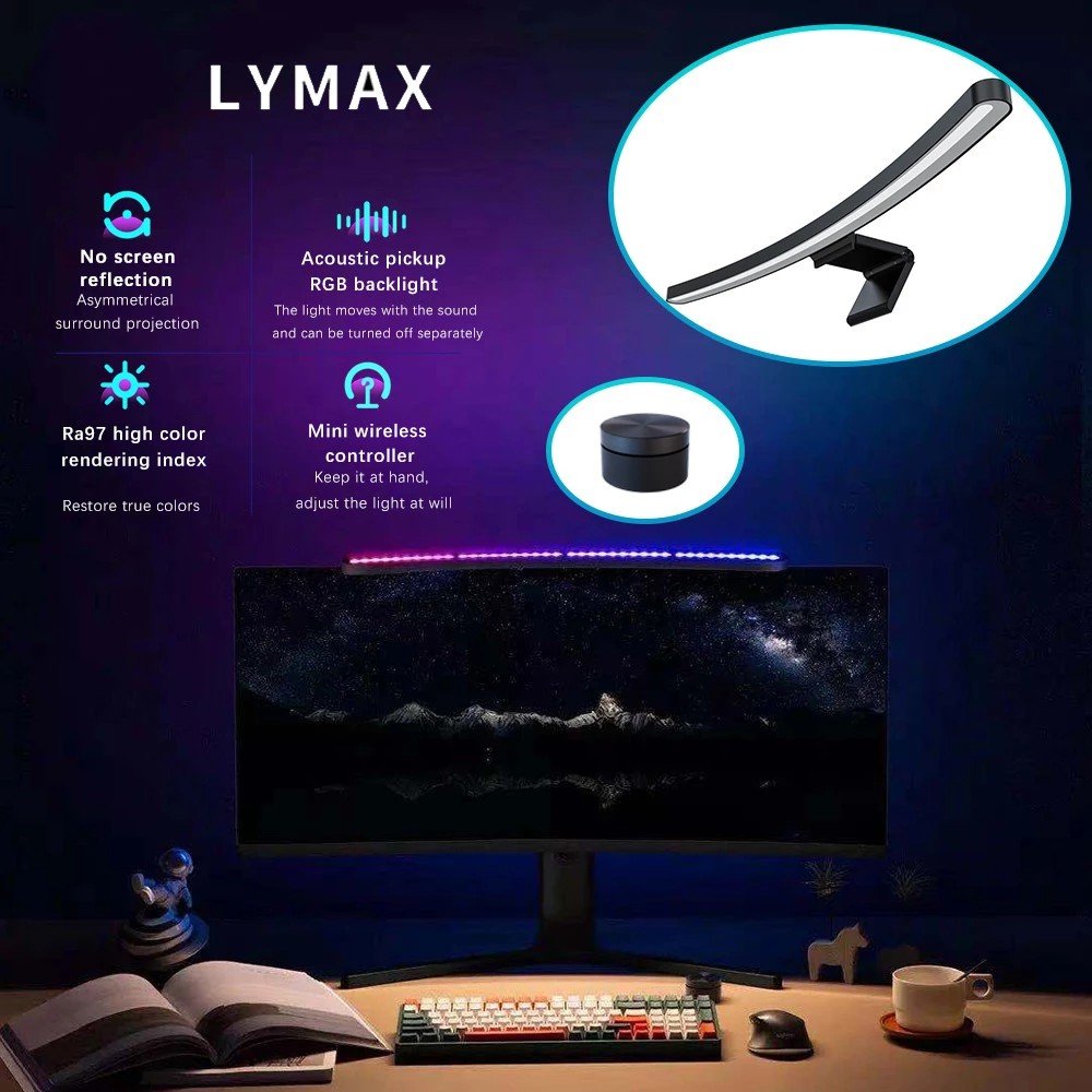 LYMAX RA97 Curved Monitor Light RGB (GJS-D010-2): обзор, характеристики ...