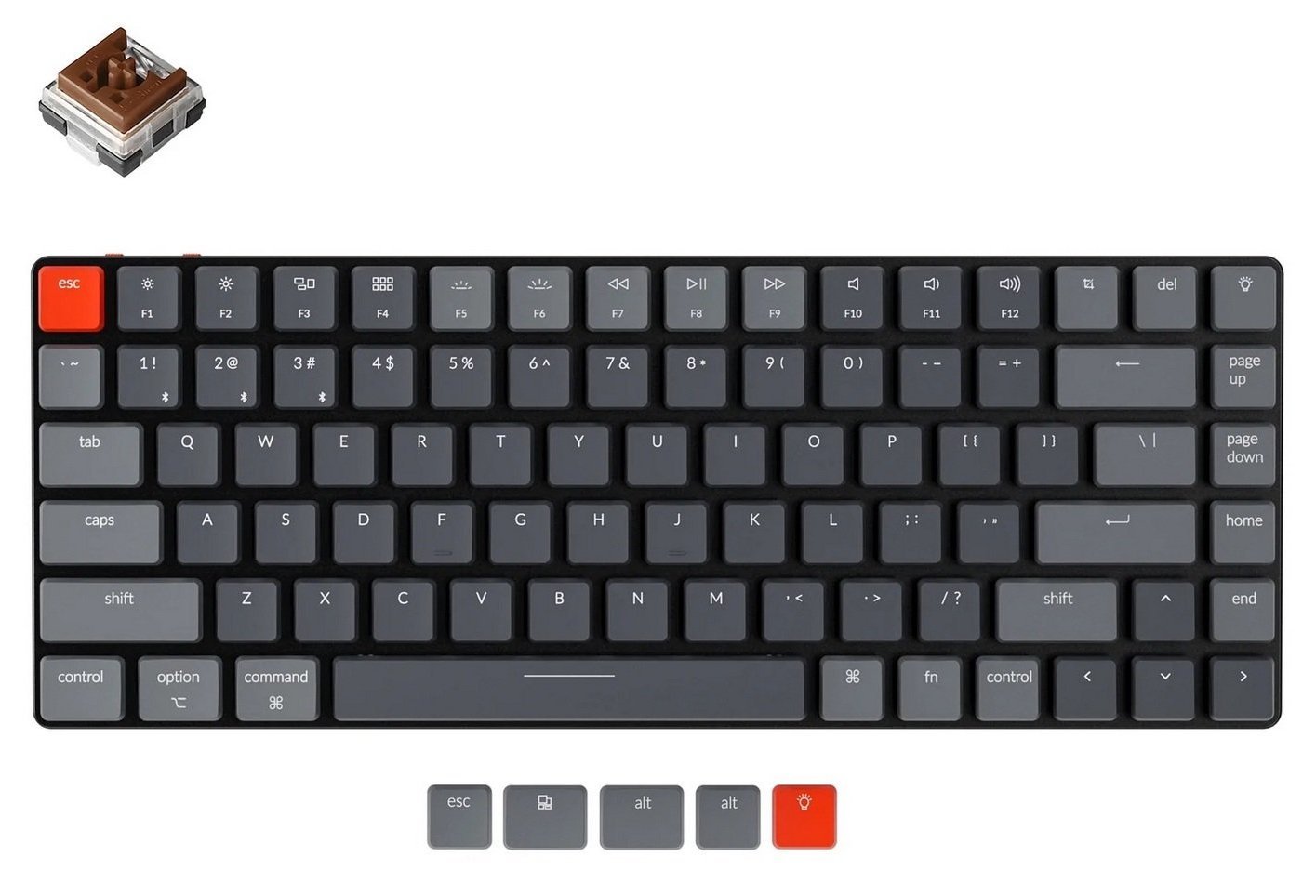 Купить Клавиатура Keychron K3 84 Key RGB Gateron Brown WL (K3B3) Black ...