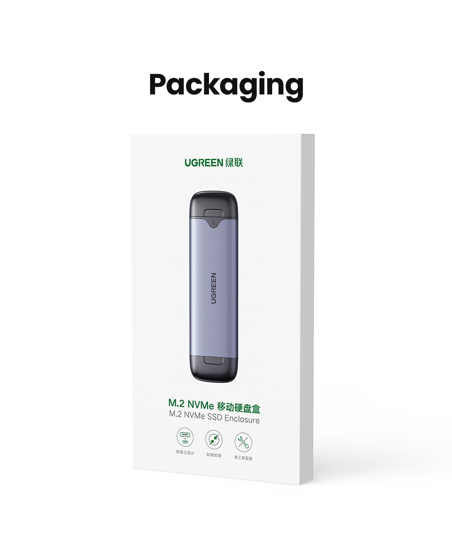 Ugreen CM353 M.2 M-Key USB Type-C/USB Type-A (70532) Grey: ціна на ...