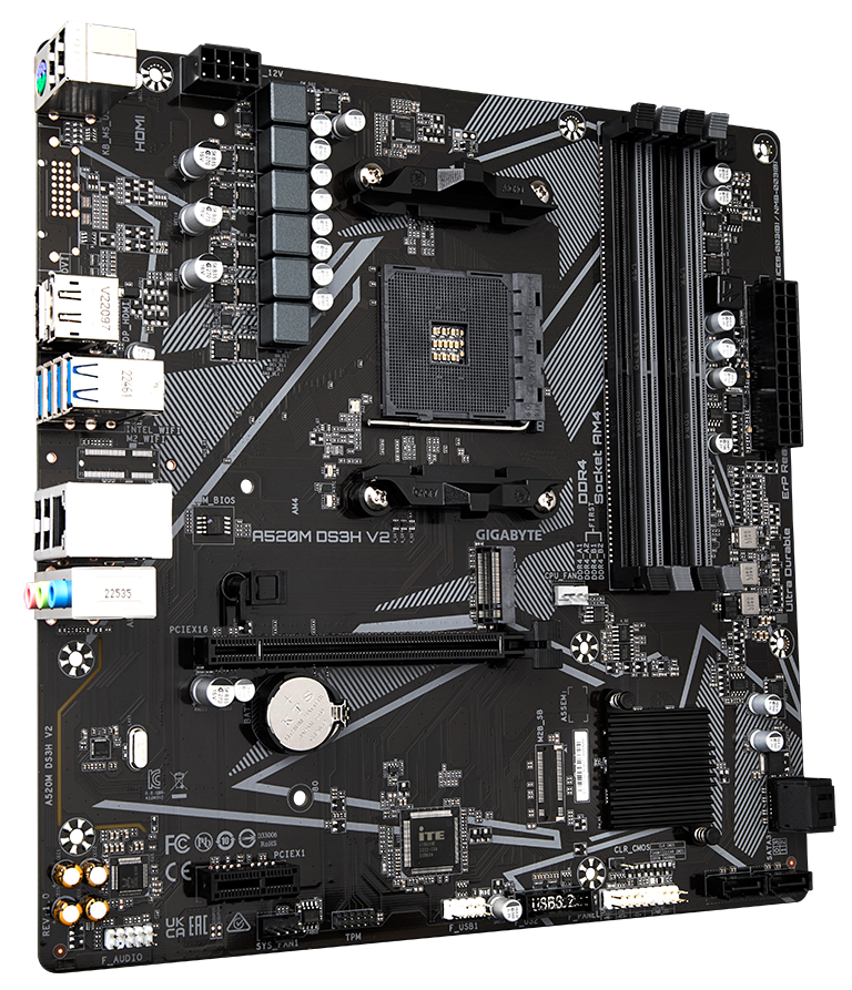 Материнська плата Gigabyte A520M DS3H V2 (sAM4, AMD A520) з перевіркою ...