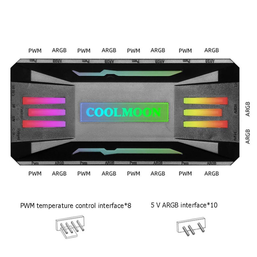 Контроллер Coolmoon PWM ARGB music controller (CM-PA2-B): обзор ...