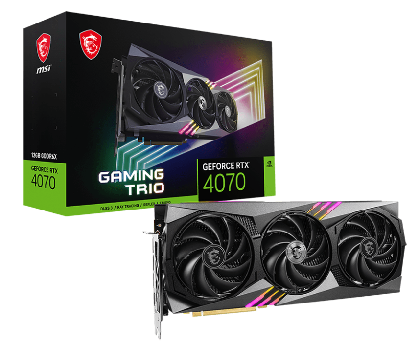 Продать Видеокарта MSI GeForce RTX 4070 GAMING TRIO 12288MB (RTX 4070 ...