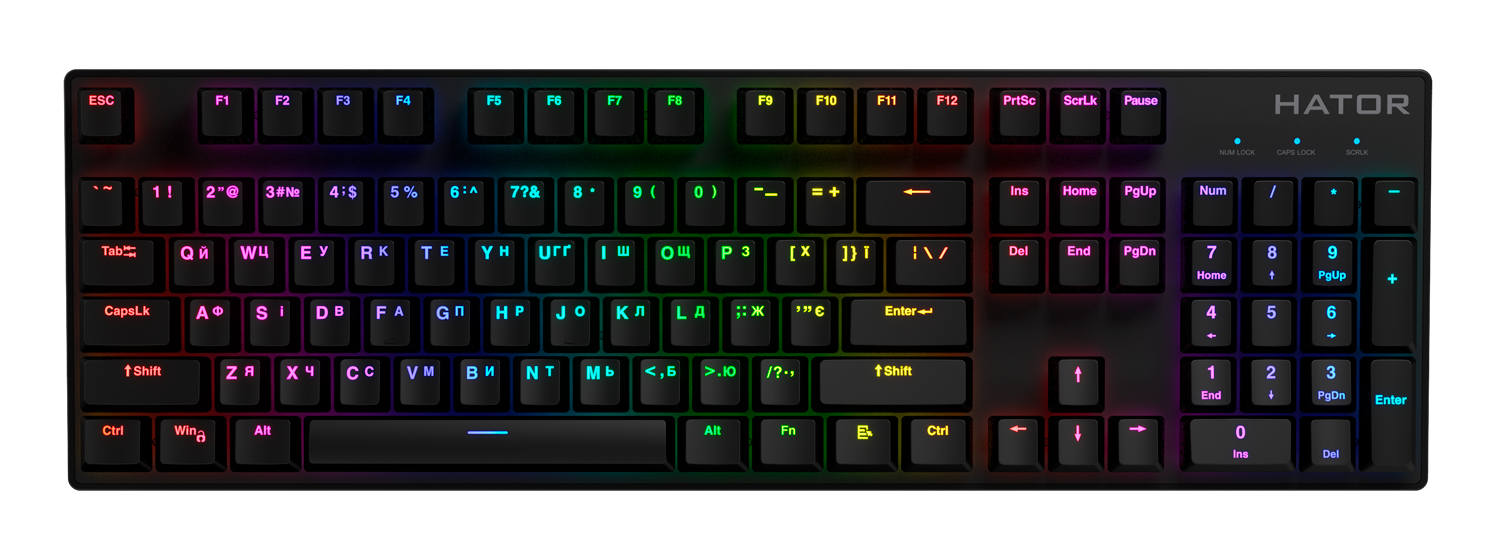 Купить Клавиатура HATOR Starfall RGB Green switch (HTK-598) Black ...