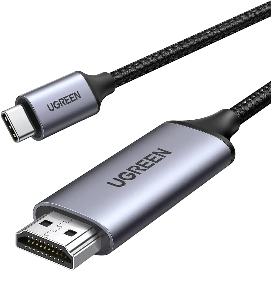 Кабель Ugreen MM142 USB Type-C to HDMI 4K 1.5m (50570) Gray/Black ...