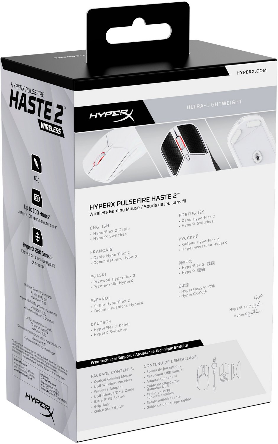 Миша HyperX Pulsefire Haste 2 Wireless (6N0A9AA) White: ціна на миша ...