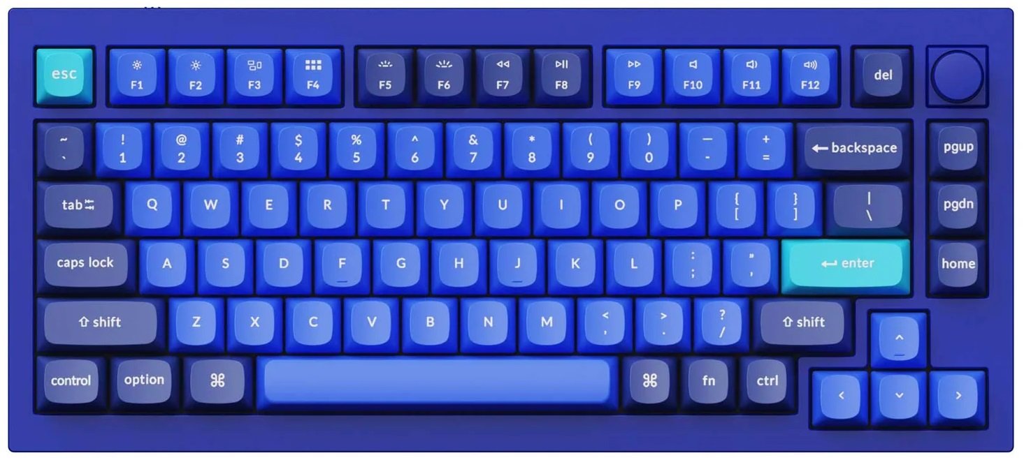 Клавиатура Keychron Q1 84 Key QMK RGB Gateron Phantom Yellow Hot-Swap ...