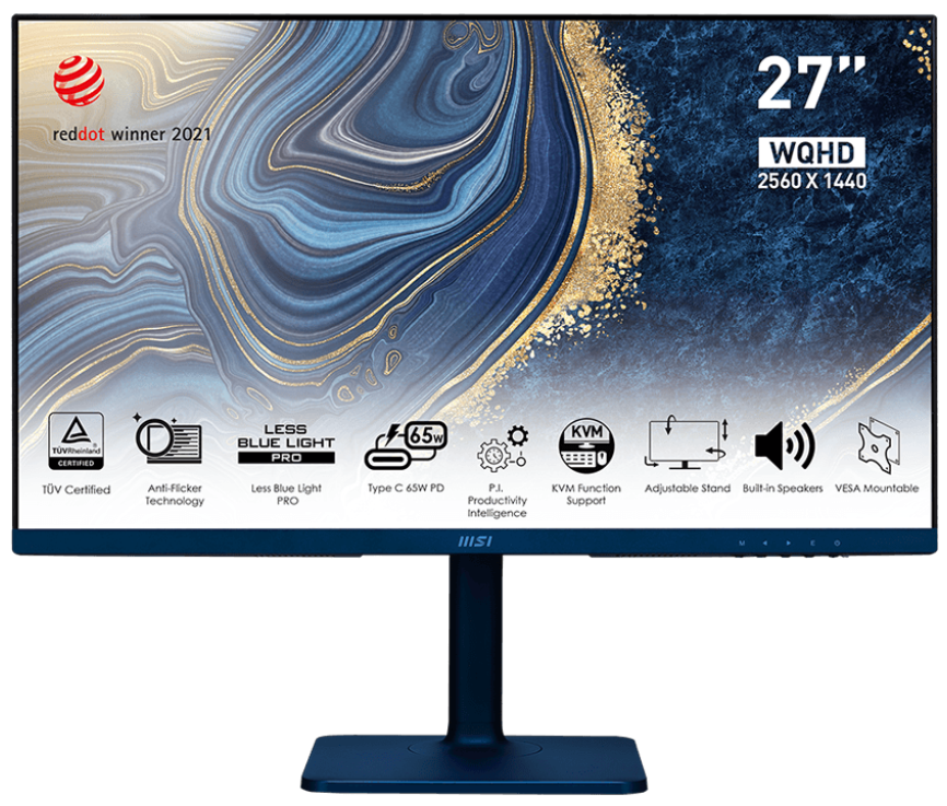 Купить Монитор MSI 27" Modern MD272QP Ultramarine Blue - цена в ...