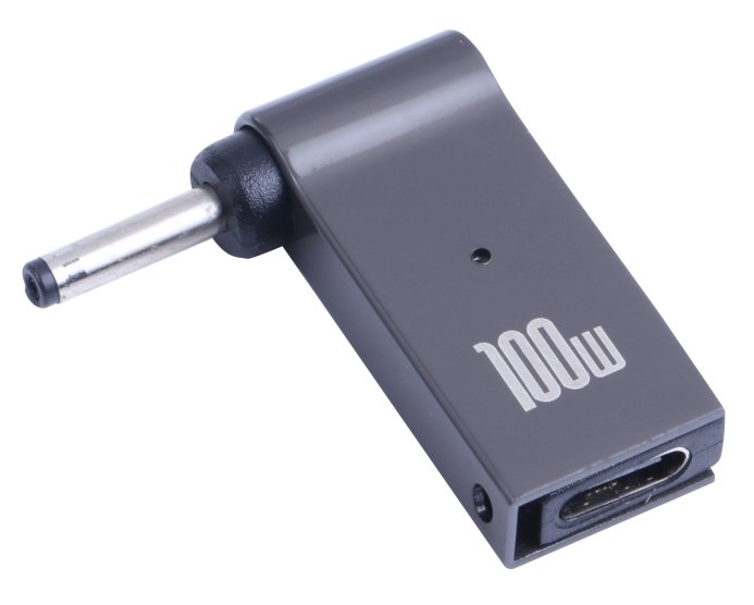 Адаптер STLab USB Type-C to DC Jack 3.0x1.1mm PD 100W (PD100W-3.0X1.1MM ...