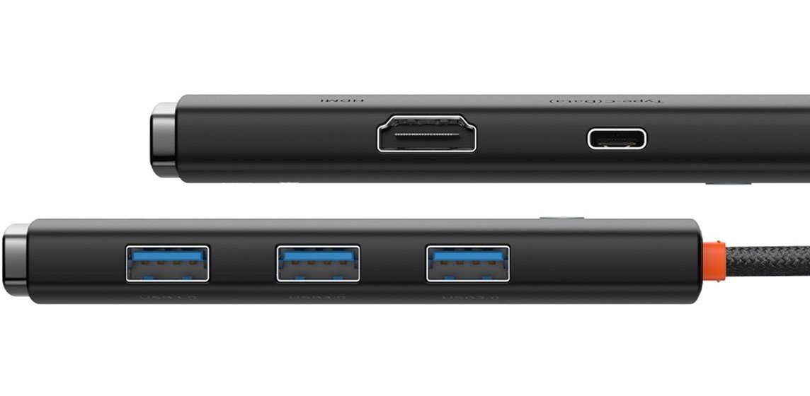 USB-хаб Baseus Lite Series USB Type-C 5 in 1 (WKQX040001) Black: обзор ...
