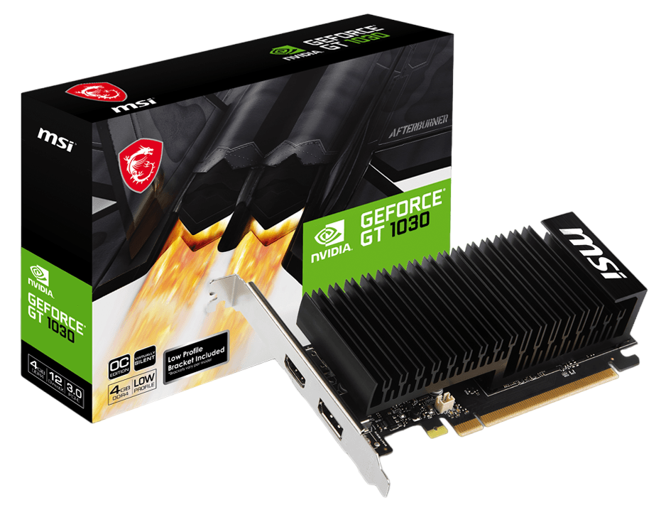 Купить Видеокарта MSI GeForce GT 1030 LP OC 4096MB (GT 1030 4GD4 LP OC ...