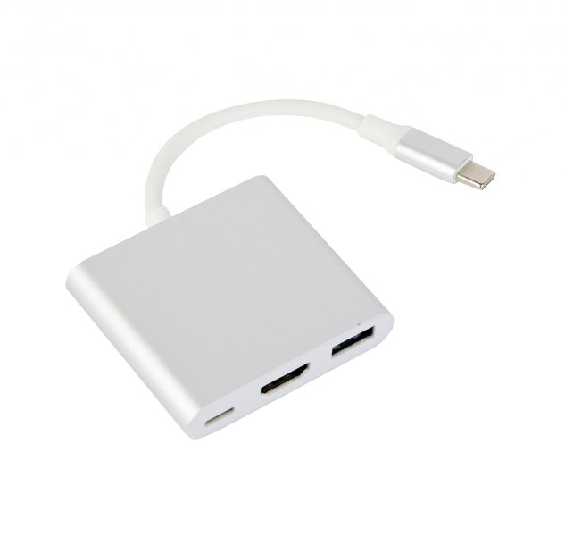 USB-хаб Cablexpert USB Type-C 3 in 1 (A-CM-HDMIF-02-SV) White купить в ...