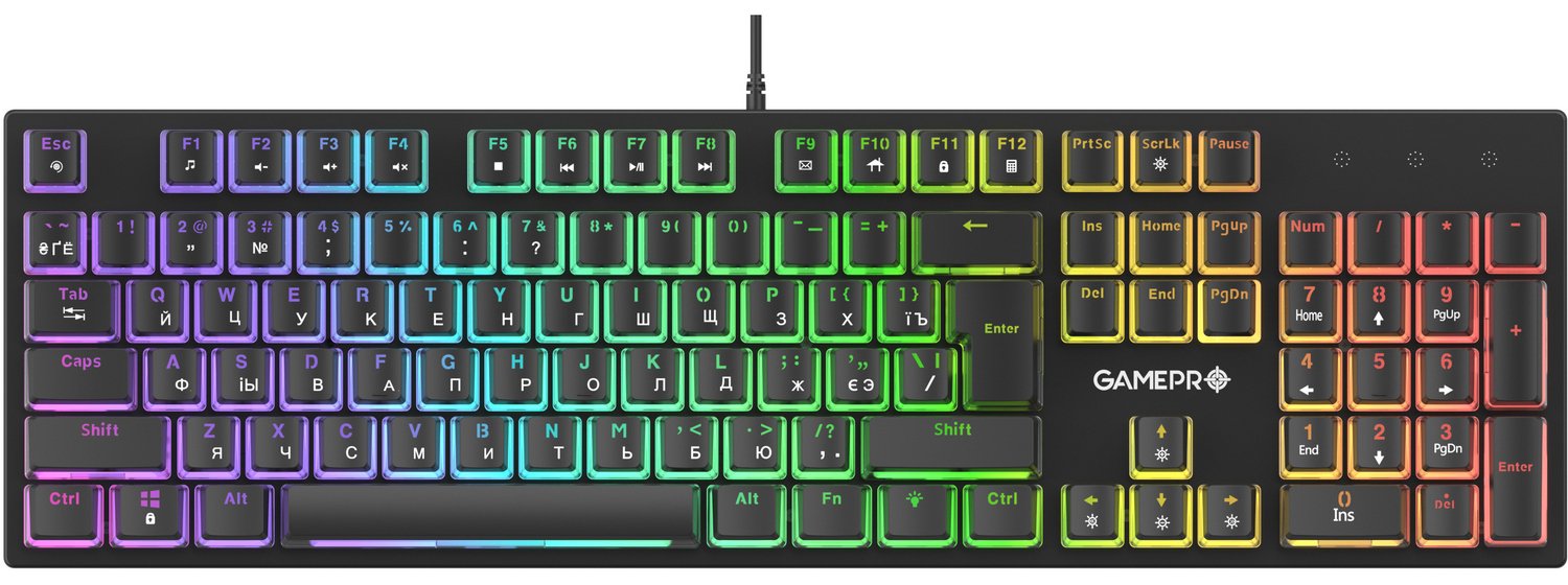Купити Клавіатура GamePro MK85B RGB Blue Switch Black - ціна в Києві ...