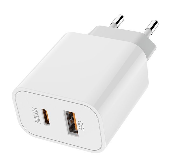 Сетевое зарядное устройство ColorWay Port PPS USB + USB Type-C 30W (CW ...