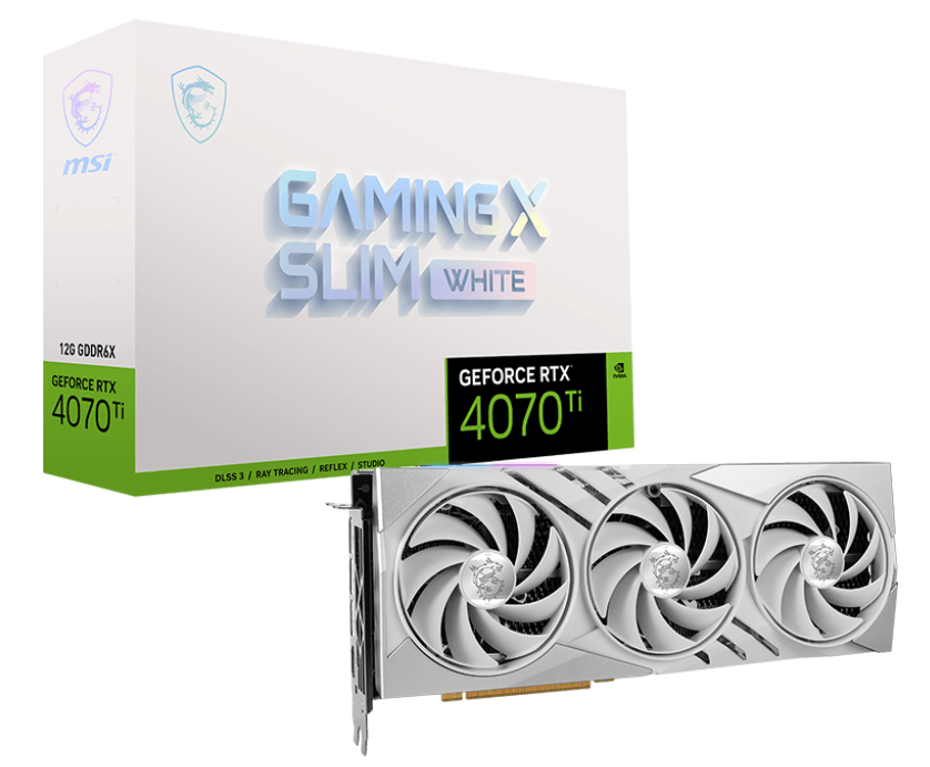 Продать Видеокарта MSI GeForce RTX 4070 Ti GAMING X SLIM WHITE 12288MB ...