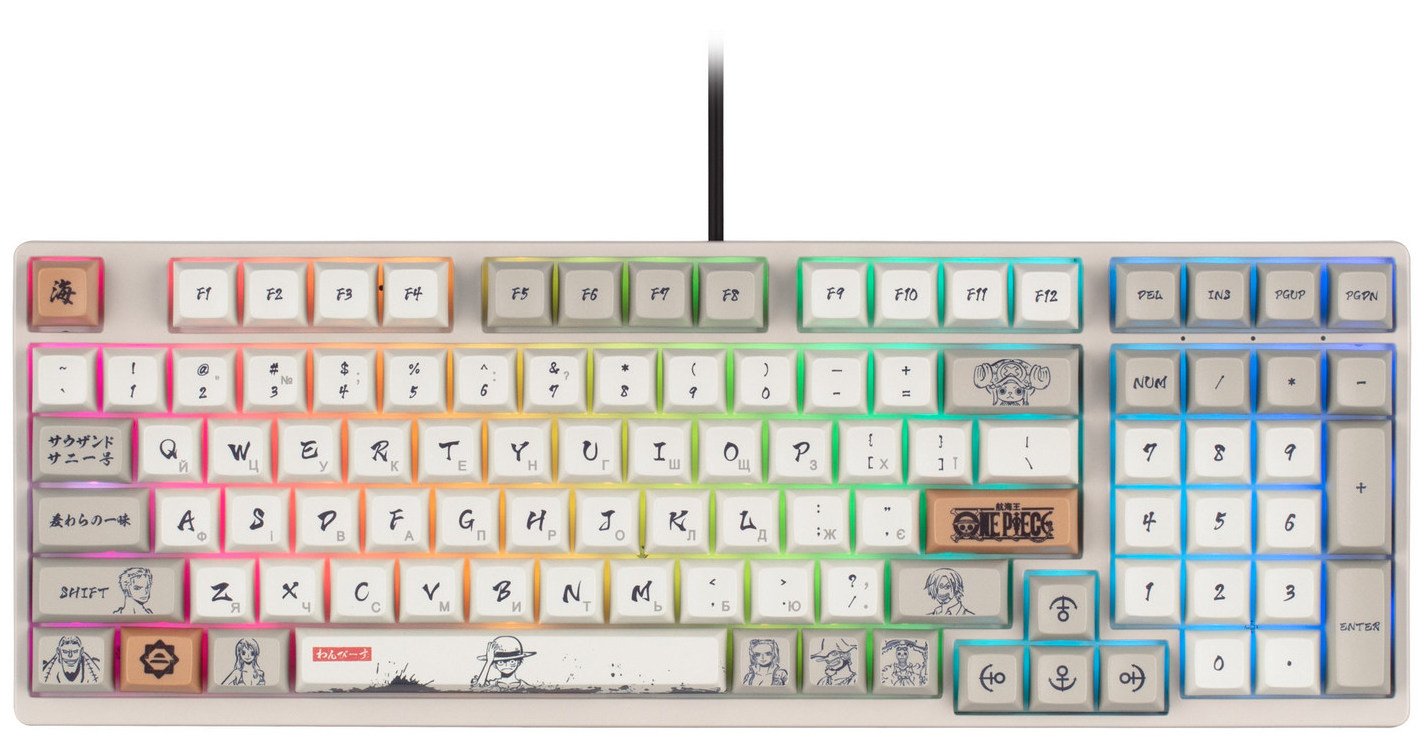 Клавіатура AKKO 3098S One Piece Calligraphy RGB CS Jelly White Hot-Swap ...
