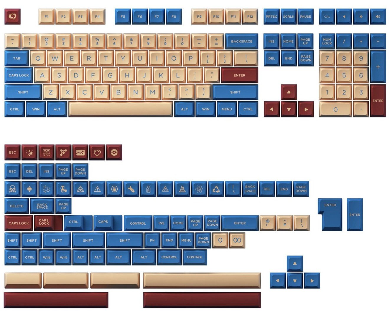 Набор кейкапов AKKO Palace OSA PBT Keycap Set (6925758620451) Blue ...