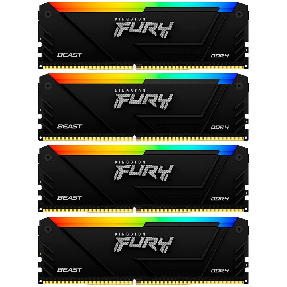 Продать ОЗУ Kingston DDR4 128GB (4x32GB) 3200Mhz FURY Beast RGB Black (KF432C16BB2AK4/128) по ...