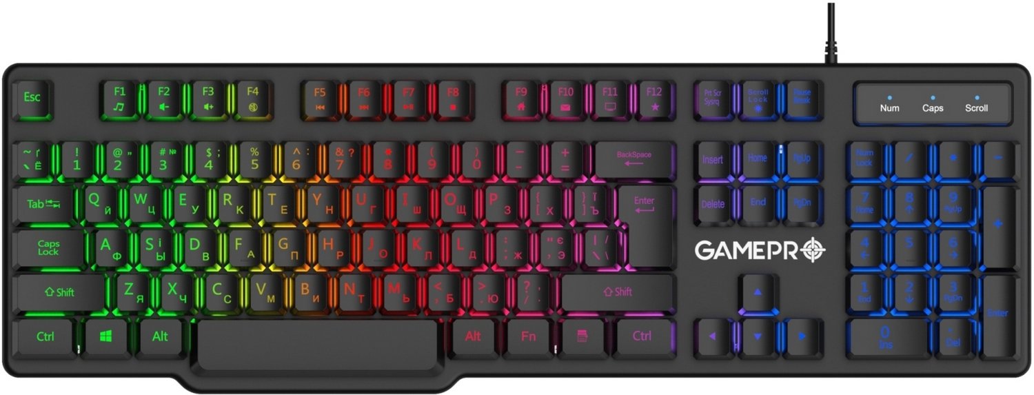 Клавіатура GamePro GK380 RGB USB Black купити в Україні: Київ, Львів ...