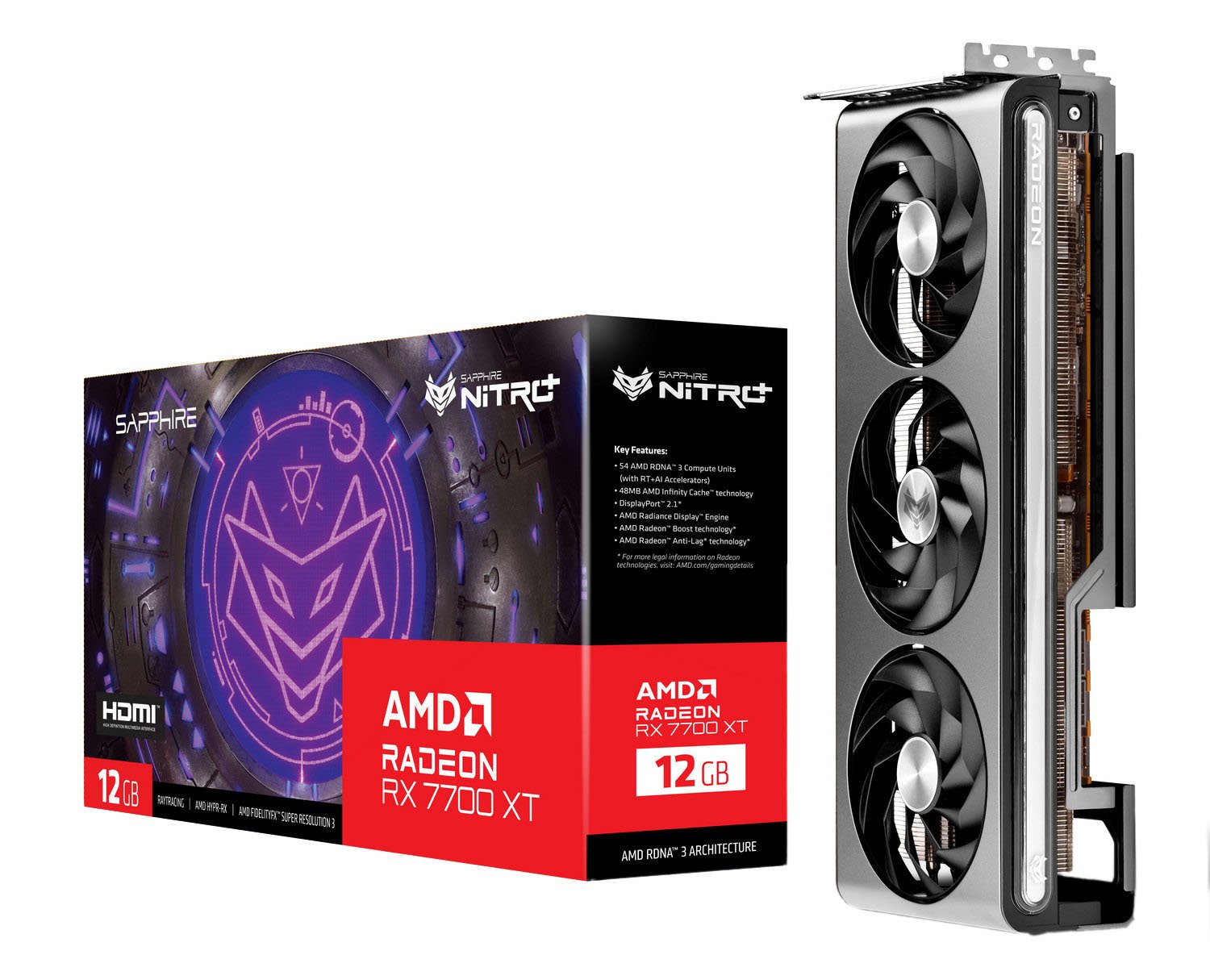Продать Видеокарта Sapphire Radeon RX 7700 XT Nitro+ 12288MB (11335-02 ...