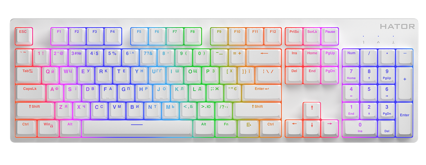 Клавиатура HATOR Rockfall 2 Mecha Orange (HTK-711) White купить в ...