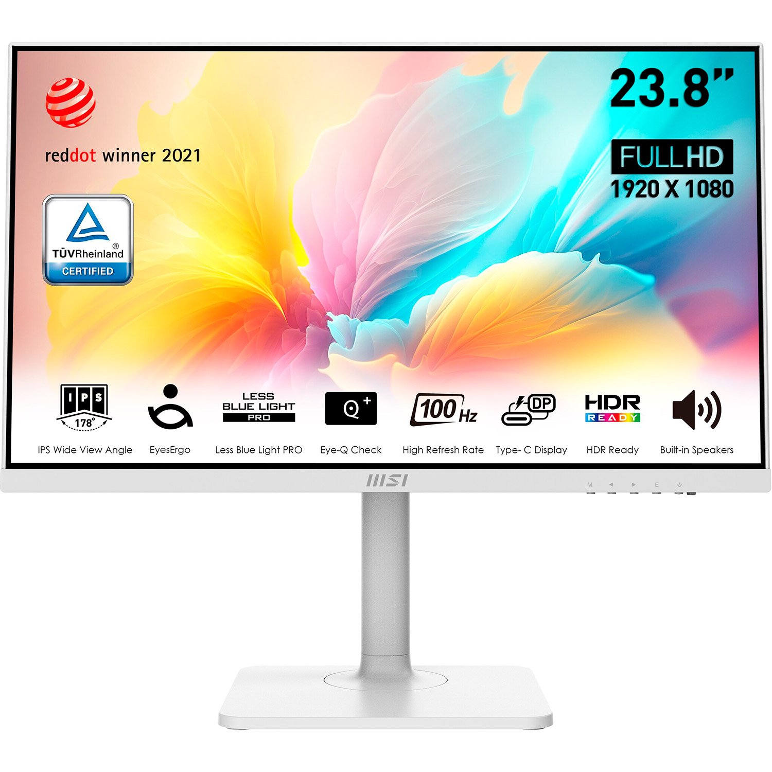 Купити Монітор MSI 23.8" Modern MD2412P White - ціна в Києві, Львові ...
