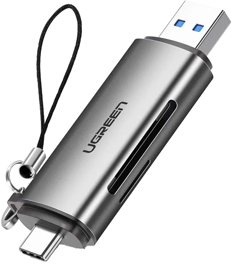 Купить Кардридер Ugreen CM185 USB/USB Type-C to TF/SD (50706) Gray ...