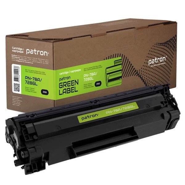 Картридж Patron Green Label HP CE278A/Canon 728 (PN-78A/728GL) Black ...