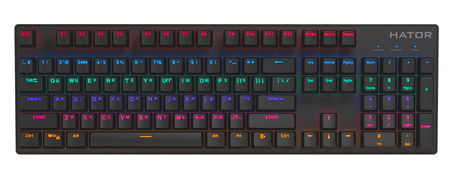 Клавиатура HATOR Starfall Rainbow Origin Red (HTK-608) Black ...