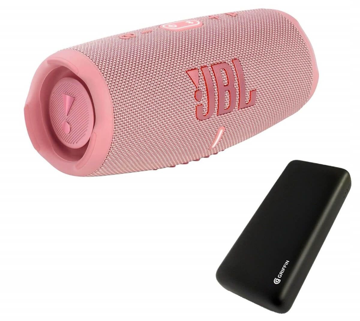 Купить Портативная акустика JBL Charge 5 Pink + Powerbank Griffin ...