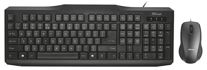Комплект Trust Classicline Wired Keyboard with mouse UKR (21873) купить ...