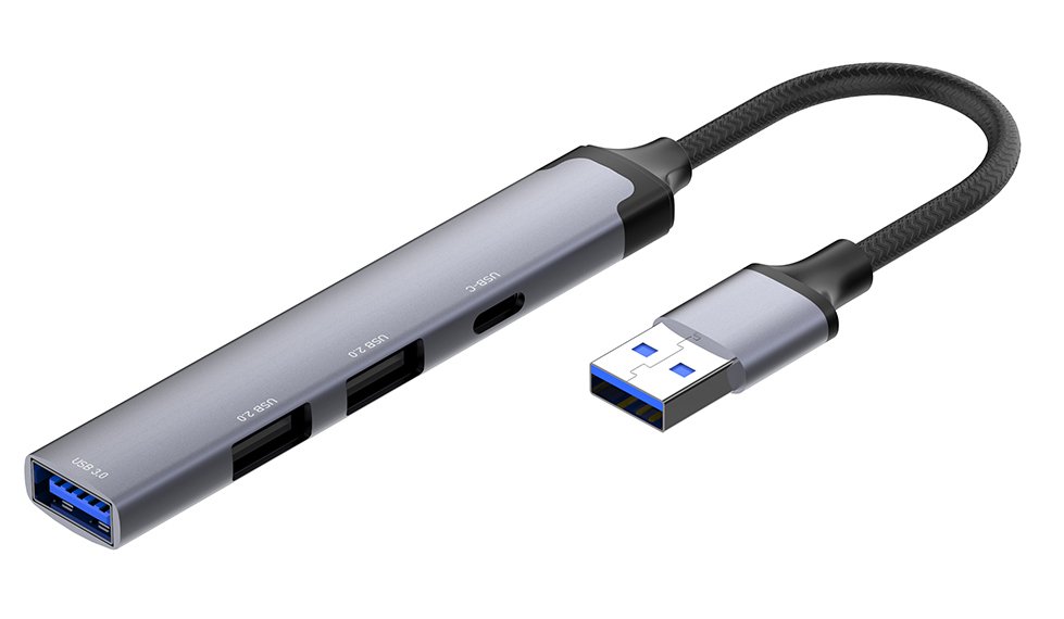 USB-хаб ColorWay USB 4 in 1 (CW-HUB05) Dark Grey купить в Украине: Киев ...