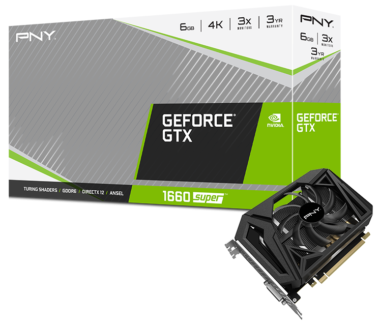 Купить Видеокарта PNY GeForce GTX 1660 SUPER Single Fan 6144MB ...