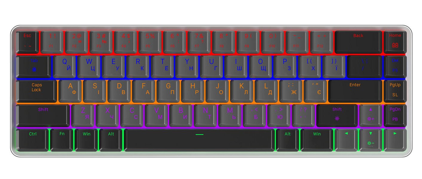 Клавіатура GamePro MK122R Outemu Red Switch Low Profile Wireless Dark ...